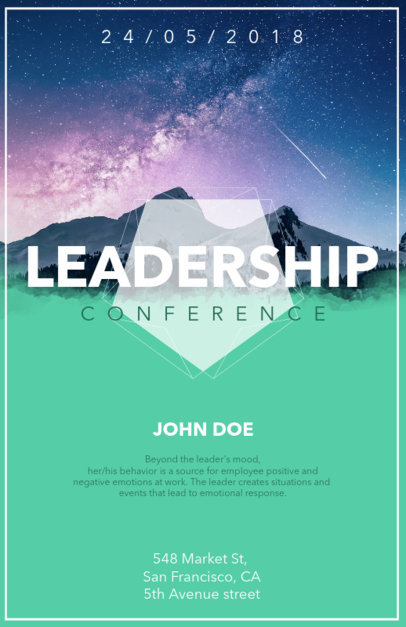 Placeit - Flyer Template for Leader Conferences with Inspirational Images