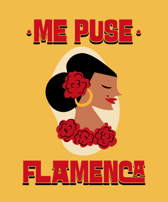 Placeit - T-Shirt Design Maker with a Quote for Flamenco Dancers