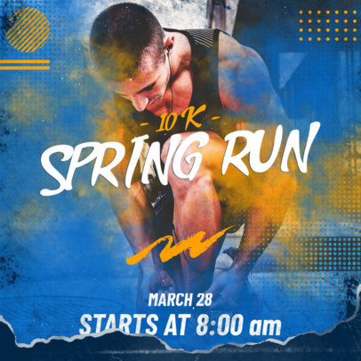 Placeit - Instagram Post Maker for a 90's-Themed Running Marathon