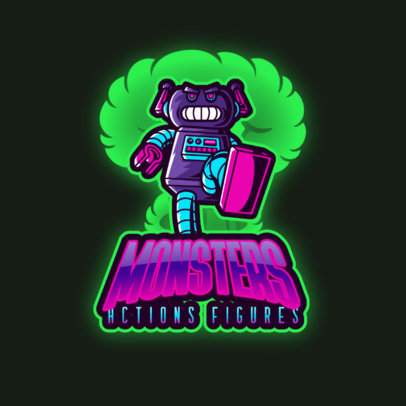 Placeit - Collectible Store Logo Maker Featuring a Spaceship Graphic