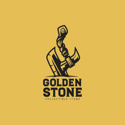 Placeit - Logo Generator for a Collectible Store Featuring a Medieval Theme