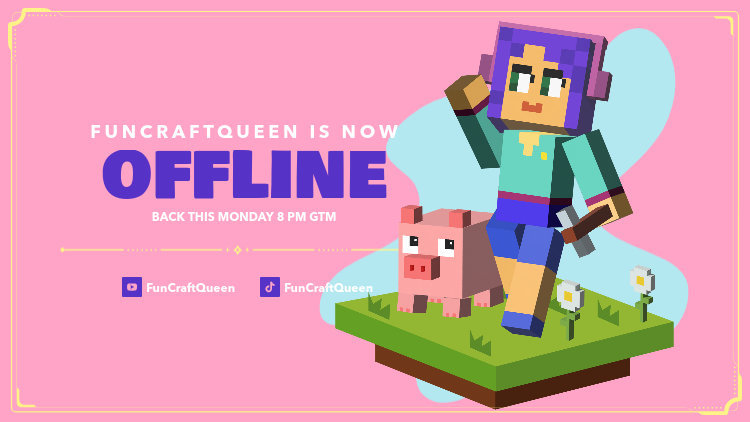 Placeit - Twitch Offline Banner Design Creator With a Minecraft ...