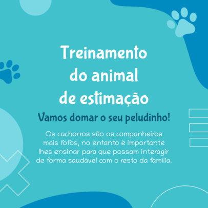 Placeit - Dog Training Instagram Post Generator to Promote Pet Services