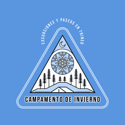 Placeit - Winter Camp Logo Creator Featuring a Polar Bear Graphic