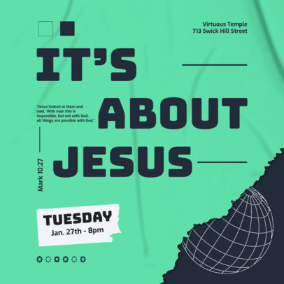 Placeit - Instagram Post Template Featuring Christian-Themed Quotes
