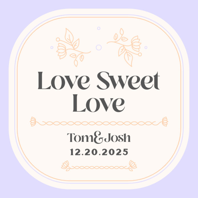 Placeit - Wedding-Themed Sticker Design Maker Featuring Floral Graphics