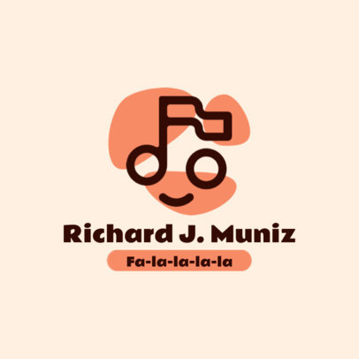 Placeit - Singing Instructor Logo Generator Featuring a Music Note Icon