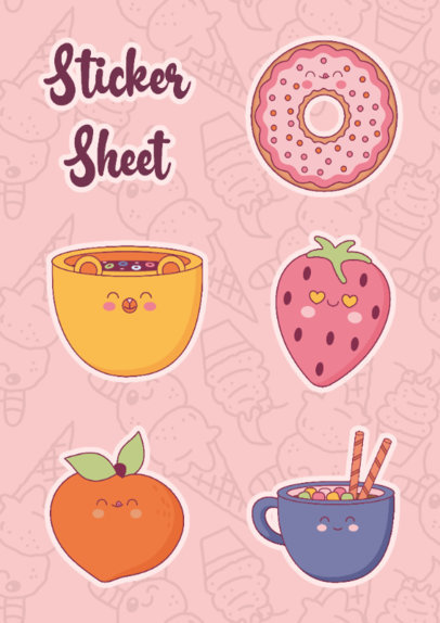 Placeit - Illustrated Sticker Sheet Maker With Butterfly Graphics