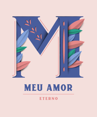 Placeit - T-Shirt Design Template Featuring a Monogram Aesthetic and a ...