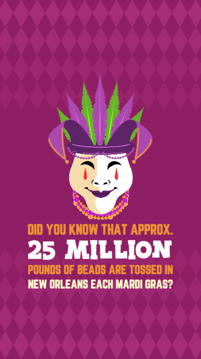 Placeit - Illustrated Instagram Story Creator to Celebrate a Mardi Gras ...