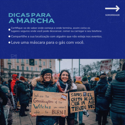 Placeit - Instagram Post Template Featuring Safety Tips for Women's ...