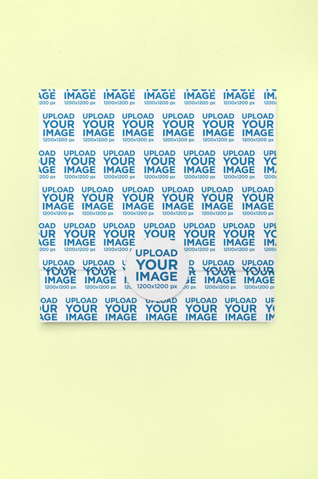 Placeit - Folded Wrapping Paper Mockup With a Rounded Sticker