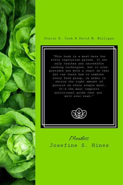 Placeit - Book Spine Design Template for Meatless Recipes
