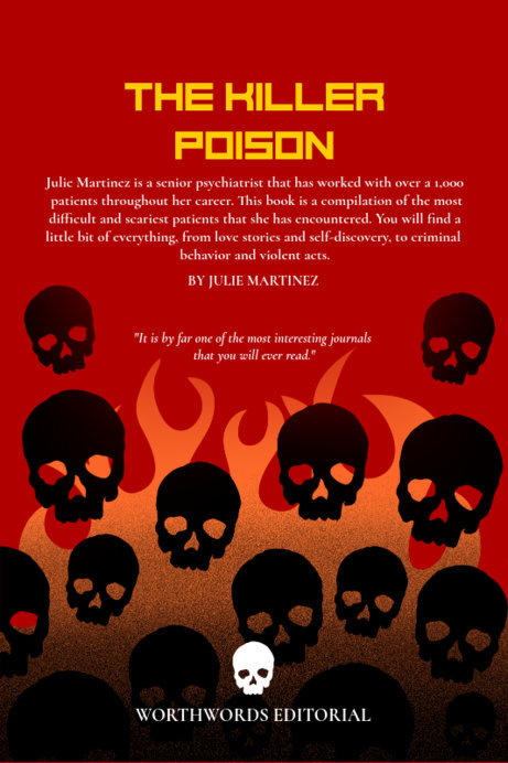 Placeit - Back Book Cover Creator for a Crime Story With Skull Graphics