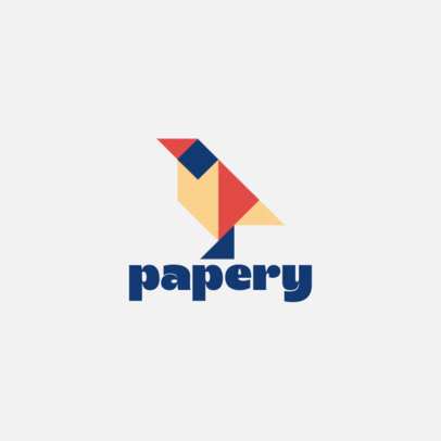 Placeit - Logo Maker Featuring an Origami Airplane for a Paper Craft Store