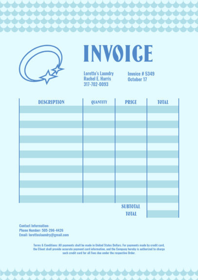 Placeit - Invoice Template Featuring a Minimalist Style for Electrician ...