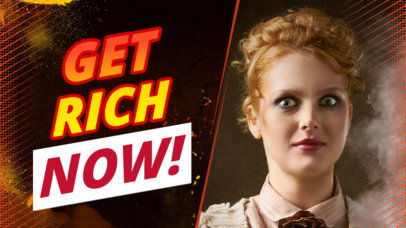 Placeit - YouTube Thumbnail Template Featuring a Woman with Surprised Eyes