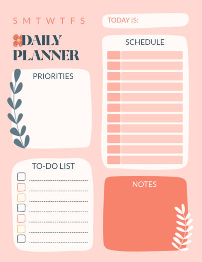 Placeit - Planner Maker for Weekly Activities Featuring a Floral Icon