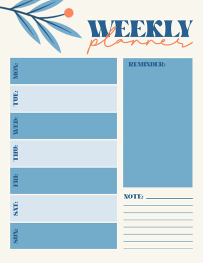 Placeit - Illustrated Planner Design Maker Featuring Colorful Backgrounds