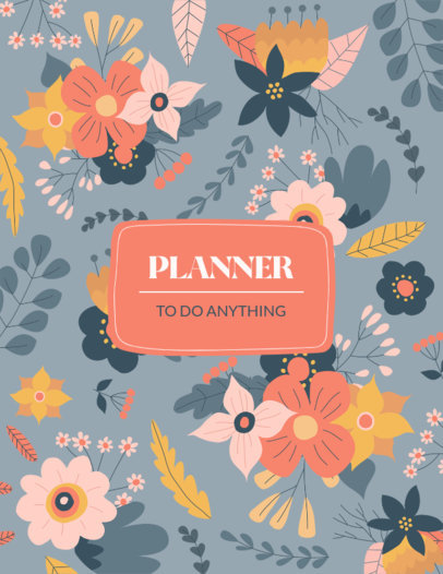 Placeit - Planner Cover Maker Featuring a Colorful Flower Bouquet ...