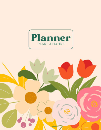 Placeit - Planner Creator Featuring a Floral Aesthetic With Colorful Charts