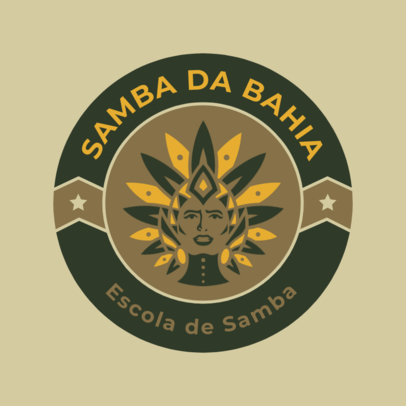 Placeit - Samba Dancing School Logo Maker Featuring a Toucan Graphic