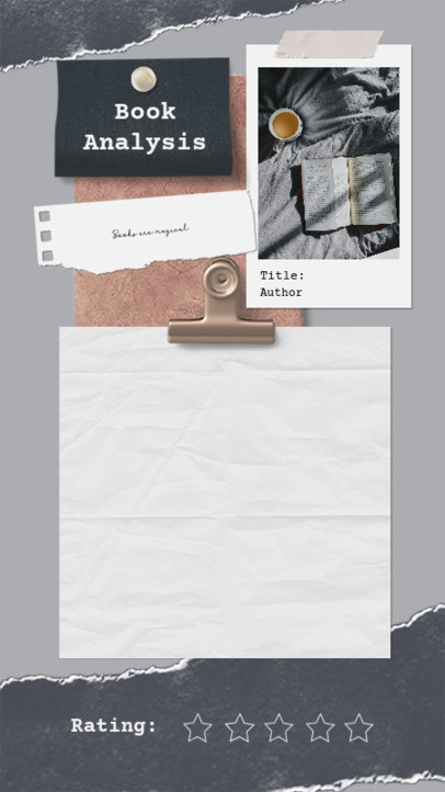 Placeit - Book Review Instagram Story Template Featuring a Quote