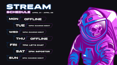 Placeit - Twitch Screen Creator for a Weekly Live Stream Calendar with ...