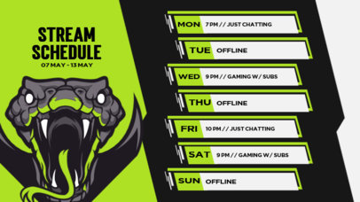 Placeit - Twitch Screen Design Maker Featuring a Streaming Schedule