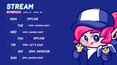 Placeit - Twitch Screen Maker Featuring a Gaming Stream Calendar with a ...