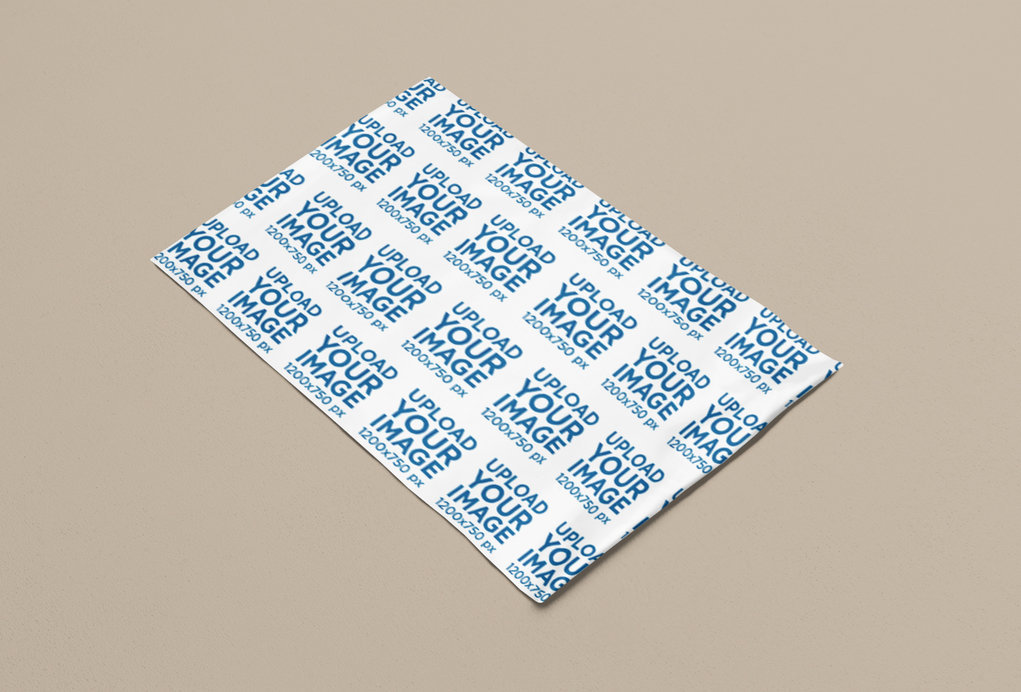 Placeit - Mockup of a Poly Mailer Placed over a Solid Surface