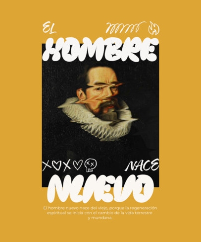 Placeit - Back T-Shirt Design Maker Featuring Distorted Classical ...