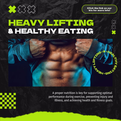 Placeit - Instagram Post Template Featuring Tips for a Healthy Meals Plan