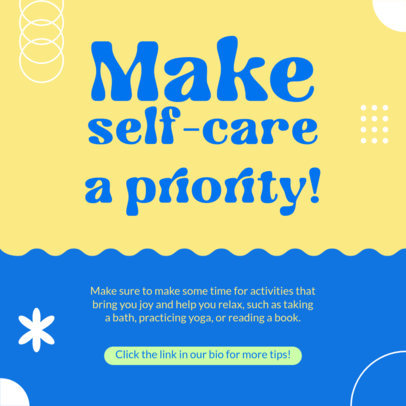 Placeit - Instagram Post Template Featuring Self-Care Tips