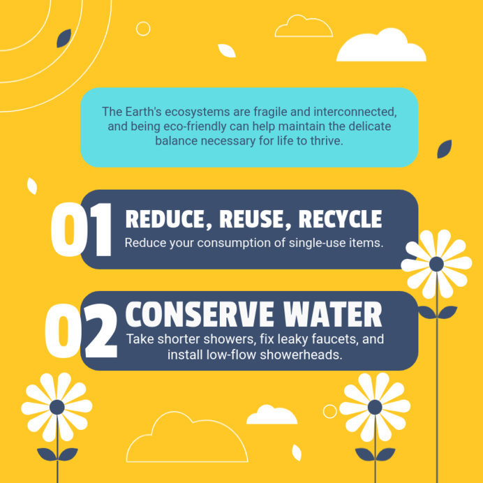 Placeit - Carousel Instagram Post Template Featuring Eco-Friendly Tips