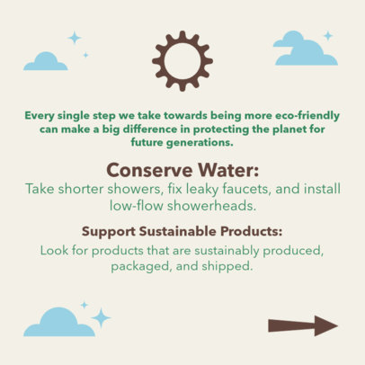 Placeit - Instagram Post Template for an Environmentally Friendly Tips ...