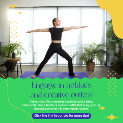 Placeit - Instagram Post Template Featuring Helpful Tips for Mental Health