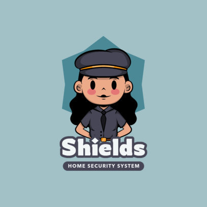 Placeit - Protection Logo Template for a Home Security Network