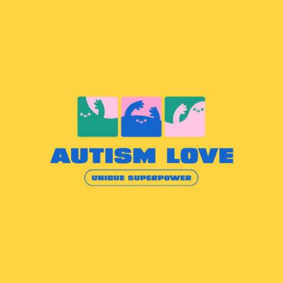 Placeit - Awareness Association Logo Template for an Autism Organization