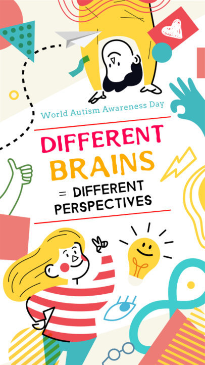 Placeit - Instagram Story Creator With an Autism Awareness Day Theme