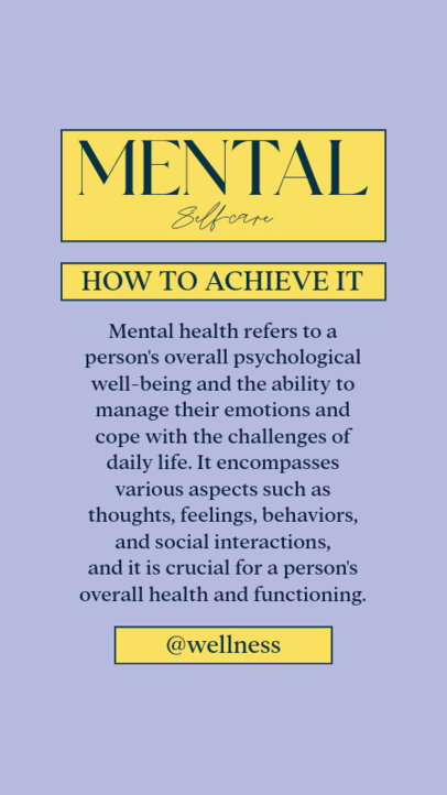 Placeit - Instagram Story Creator Featuring Mental Health Information