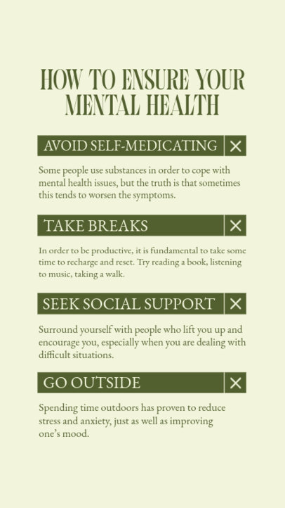 Placeit - Mental Health Instagram Story Maker Featuring a Self-Care ...