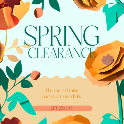 Placeit - Instagram Post Maker Featuring Floral Graphics for Spring Sales