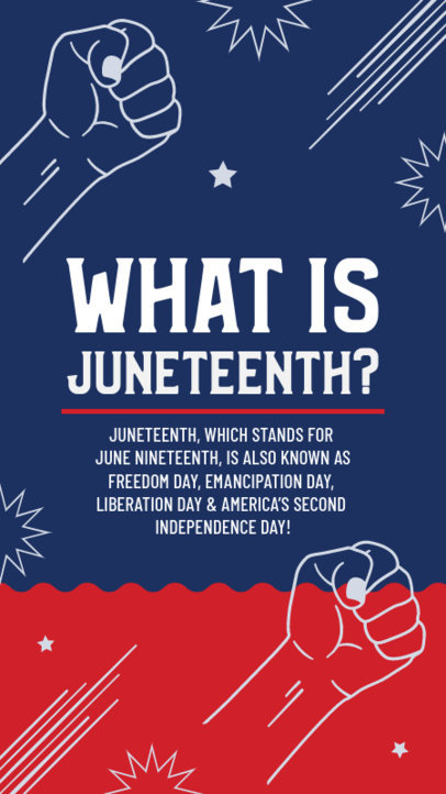 Placeit - Instagram Story Generator with a Powerful Juneteenth Theme