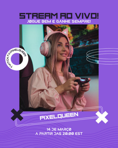 Placeit - Instagram Post Template for a Live Gaming Tournament