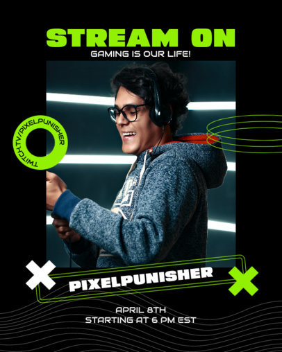 Placeit - Instagram Post Template for a Live Gaming Tournament