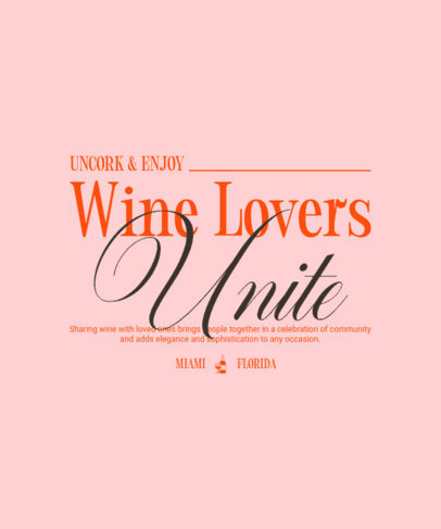 Placeit - T-Shirt Design Template for National Wine Day Featuring ...