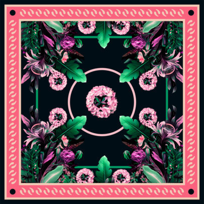 Placeit - Scarf Design Template Featuring Abstract and Colorful Shapes