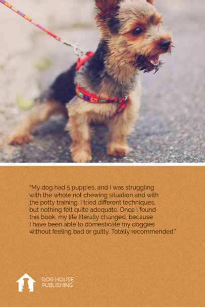 Placeit - Book Cover Template for Positive Dog Training Tips