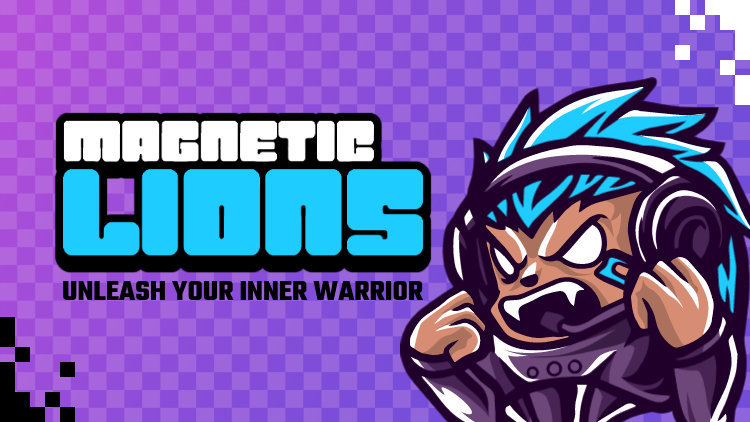 Placeit - Discord Theme Creator Featuring a Gaming Lion Illustration